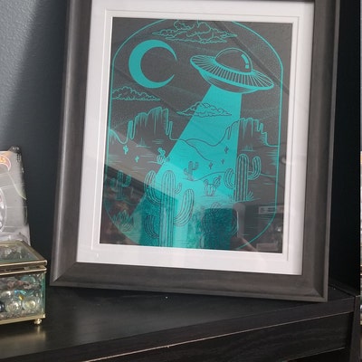 UFO Foil Print - Etsy