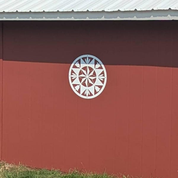 Amish Hex Sign-metal PA Dutch Folk Art-modern Farmhouse-amish Barn Star ...