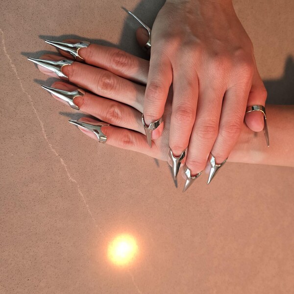Gothic Nail Claws, Finger Claws, Punk Style Finger Ring, Gothic Jewelry ...