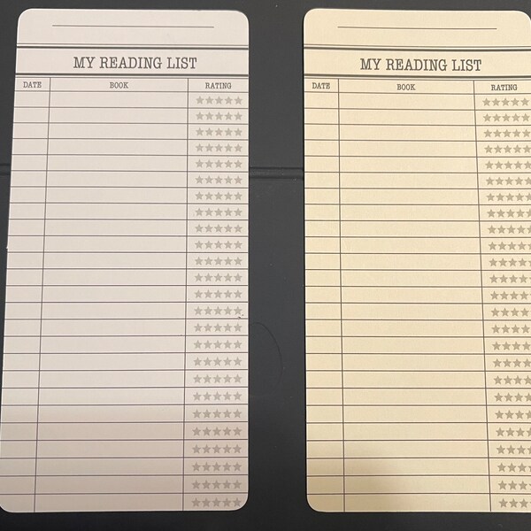 Reading List Bookmark Svg, Book Mark Digital Download, Library Card ...