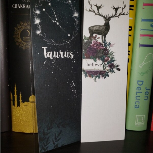 Taurus Zodiac Bookmark, Taurus Astrology Star Sign Bookmark for Books ...