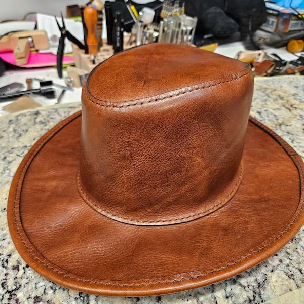 Leather Fedora Hat Pattern: DIY Crafting Guide (PDF & Video) - Etsy