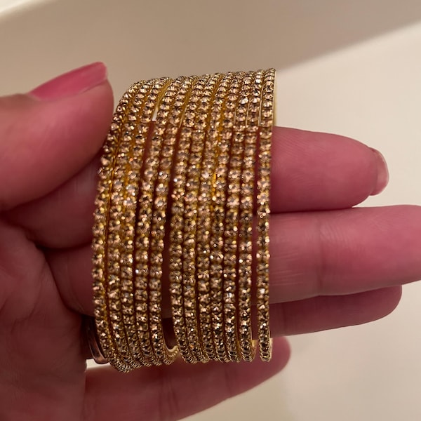 Indian Gold Finish Bangles Set/ Antique Gold Bangles/indian Bangle ...