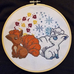 PATTERN: Vulpix Seasons Cross Stitch Pattern - Etsy