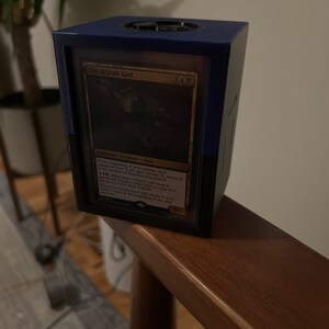 MTG Commander Sized Deck Box W Toploader Slot and Dice | Etsy