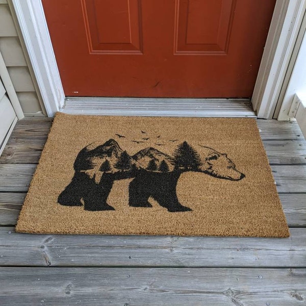 Bear Doormat, Bear Door Mat, Bear Welcome Mat, Doormat, Door Mat ...