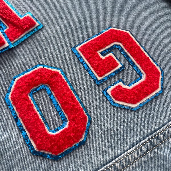 3.2 Inch Orange Chenille Letters, Iron on Chenille Letters, Iron on Varsity Letters, Name ...