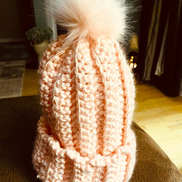 Crochet Pattern / Easy Adult Beanie Made From Rectangle / Beginner ...