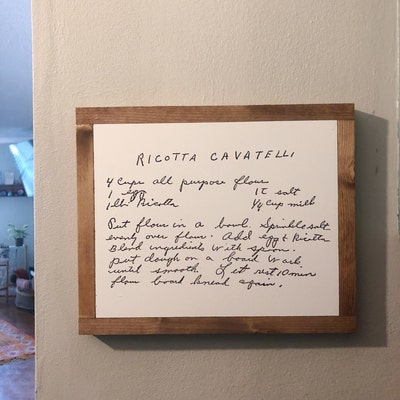 Recipe Card Sign, Custom Recipe Card, Handwritten Recipe, Handwritten ...