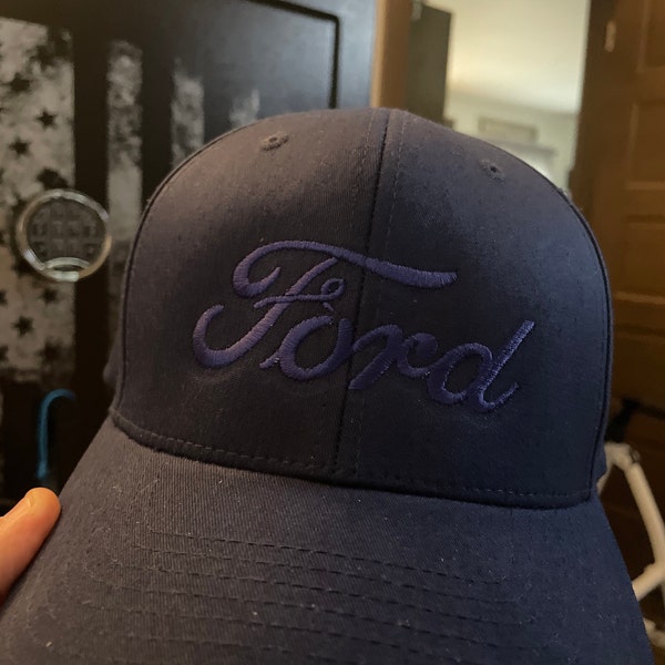 Ford Script Logo Side Panel Embroidered Design Flexfit 6277 Baseball ...