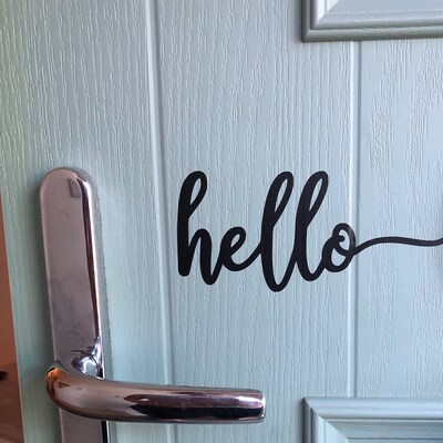 Hello Door Sticker Front Door Decor Front Door Sign Front Door Decal - Etsy