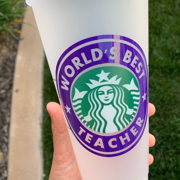 Personalized Teacher Starbucks Cup: Teach Love Inspire - Etsy