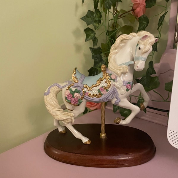 Carousel Horse Clydesdale Rare Lenox Carousel Collection Bisque ...