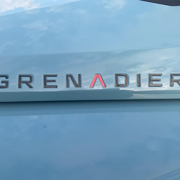 Ineos Grenadier Lambda & Logo Inlays. Custom Hood and Back Door ...