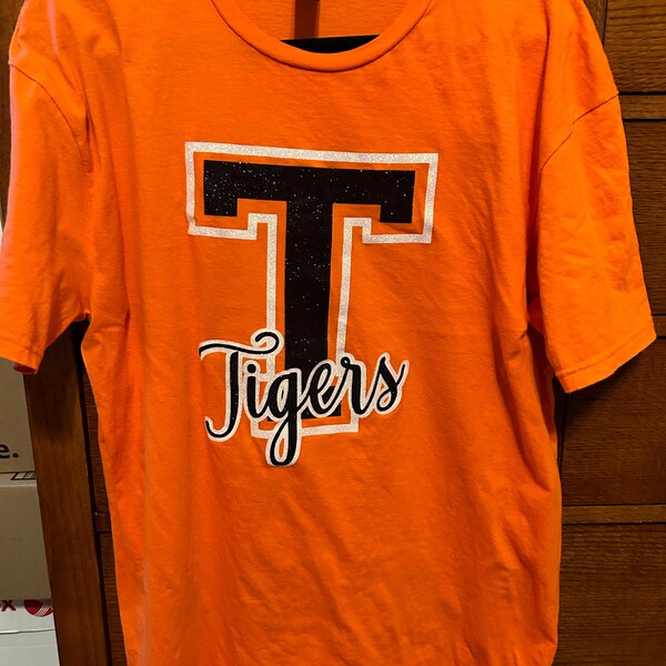 Customizable Spirit Shirt With Mascot and Letter | School Colors Spirit ...