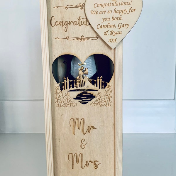 Personalised Wedding Papercut Frame, Bride & Groom Floating Effect ...