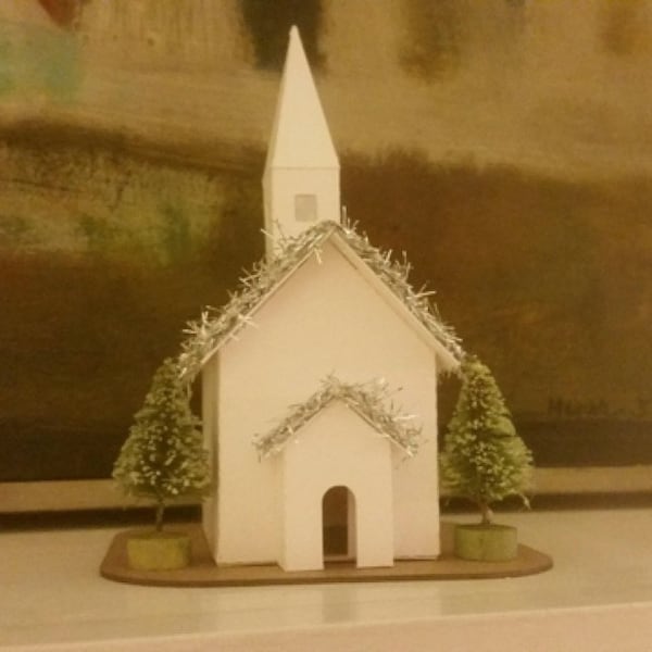 Putz Church Christmas Craft Kit Putz House Ornament Kit DIY Christmas ...