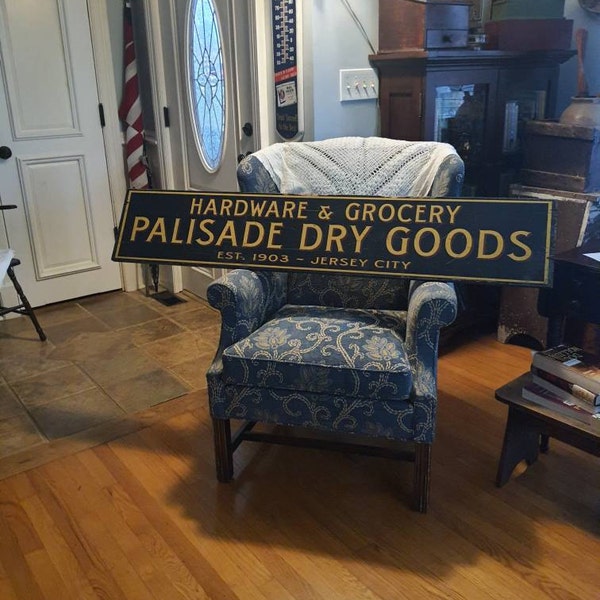 Hardware & Grocery - Personalized Dry Goods Wood Sign - Rustic Hand ...