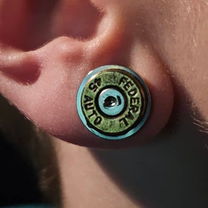 Police Bullet Ear Gauges 40 Cal Bullet Earring Bullet Shell U Pick Your ...