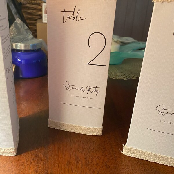 Minimalist Wedding Triangle Table Number Template, Modern Trifold Table ...