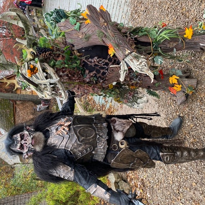 Larp Armor, Studded Bark Effect Greaves Legs - Etsy