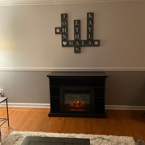 Large Scrabble Tiles Wall, Scrabble Letters, Wall Art, Wall Decor ...