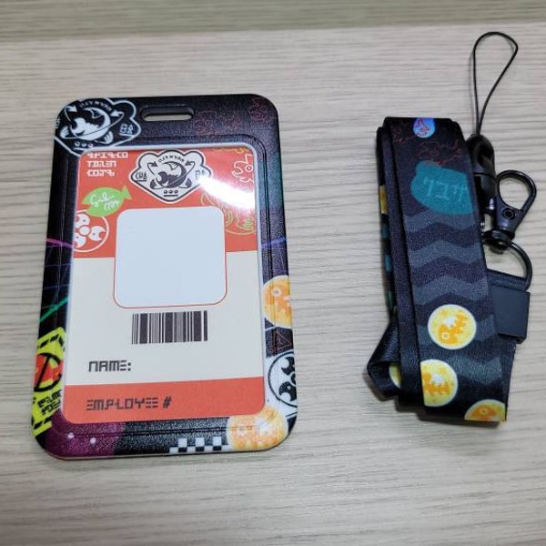 Splatoon 3 Salmon Run Grizzco ID Card Holder With Lanyard & Enamel Pin ...