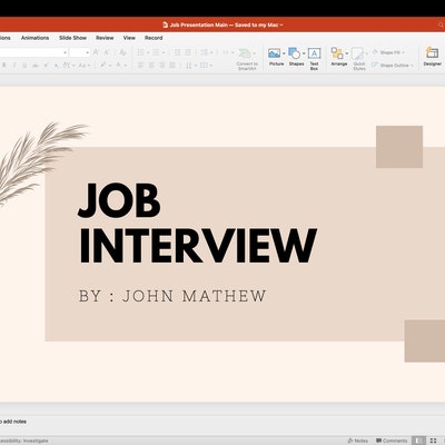 Job Interview Presentation Template for Powerpoint, Google Slides ...