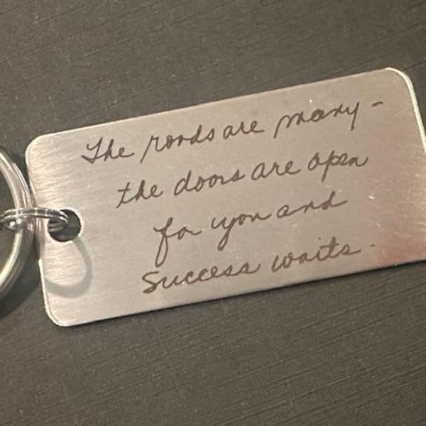 Your Handwritten Keychain - Your Design - Handwriting & Font Options ...