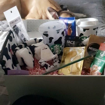 PERSONALISED STARBUCKS HAMPER Luxury Pamper Gift Basket Get Well Soon ...