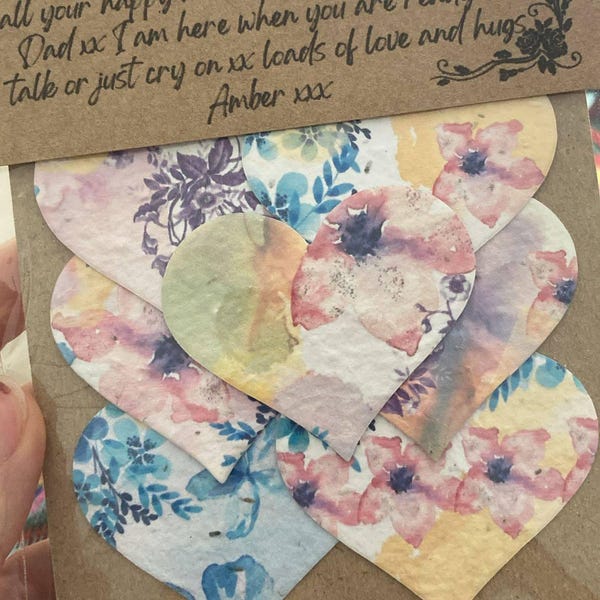 Plantable Eco Wedding Favours, Seed Heart Favours, Wildflower Table ...