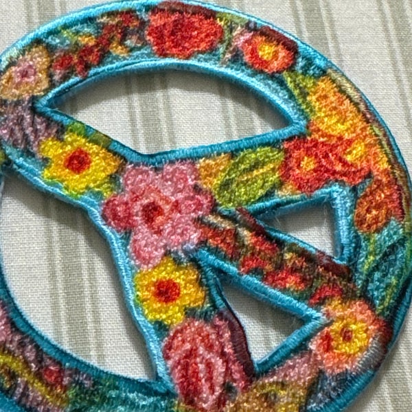 Peace Sign Patch Iron-on/sew-on Applique for Vest Jacket Clothing ...