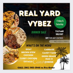 Editable Menu Template, Caribbean Restaurant E-menu, Printable Menu ...