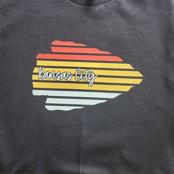 Royal Blue Kansas City Multi-color Block Letter T-shirt, Long Sleeve ...
