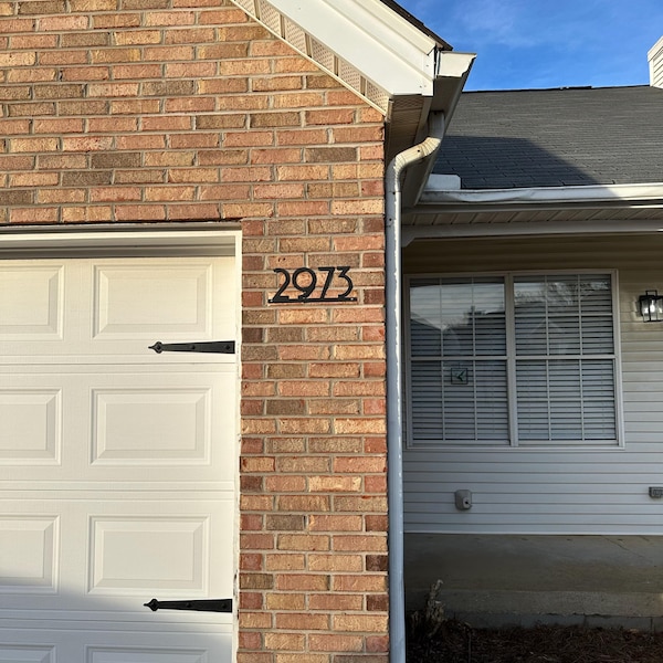 Metal House Number Sign: Powder Coated Steel Outdoor Address Plaque - Etsy