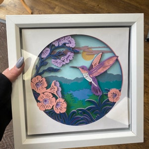 Spring Barn Landscape Shadow Box SVG Template, Ranch Farm 3D SVG Shadow ...