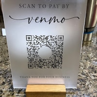 Personalized Venmo Sign, QR Code Sign, Scan to Pay Venmo QR Code Sign ...