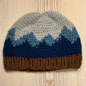 Mountain Range Hat / Adult Sizes/ Crochet Hat Pattern / Crochet Beanie ...