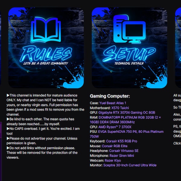 Animated Stream Alerts - Neon Blue Style - Compatible Twitch - Kick ...