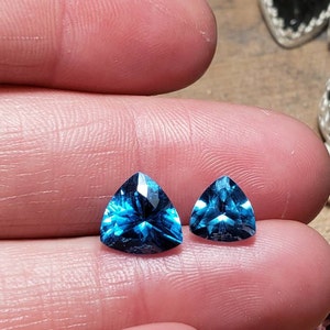 Black Spinel Drilled Matched Pair Gemstones Cone Shape Side | Etsy