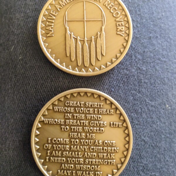 AA Sobriety Month Bronze Coin Token | Alcoholics Anonymous | Birthday ...