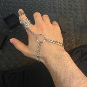 Fairy Bracelet, Ring Chain Bracelet, Punk Jewelry, Ring Bracelet ...