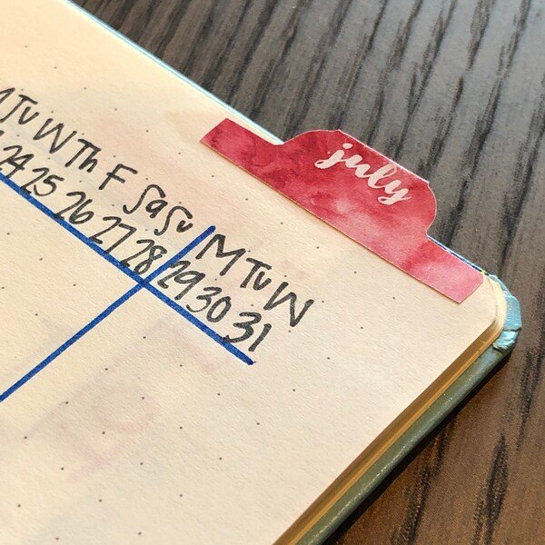 Watercolor Divider Tab Stickers, Planner Stickers, Bullet Journal ...