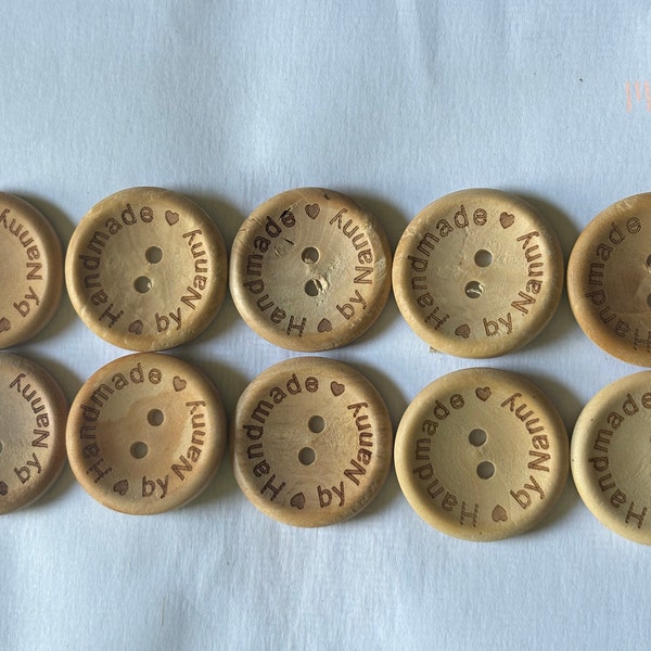 6 X Wooden Country Flower Buttons – 30mm, Chunky, Poppy, Cornflower ...