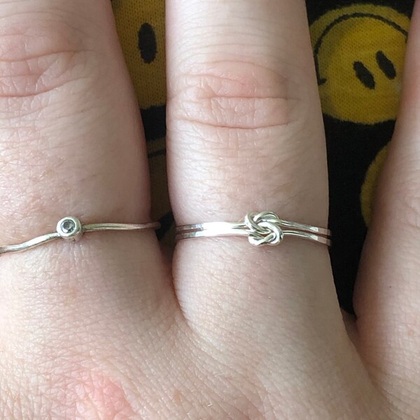 Double Love Knot Ring Sterling Silver - Etsy