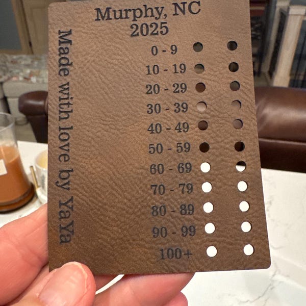 Temperature Blanket | Crochet Tag | Color Chart | Yarn Colors | Leather ...