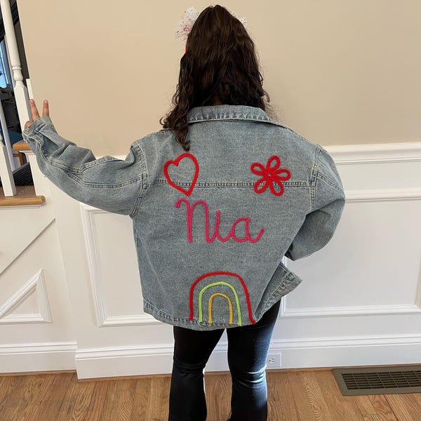 Personalized Denim Jackets, Custom Name Patch Jean Jacket, Denim ...