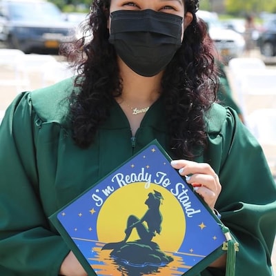 Grad Cap Topper Little Mermaid Grad Cap I'm Ready to Stand , Graduation ...