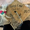 Personalized Cowhide Graduation Cap Topper, Custom Graduation Cap ...