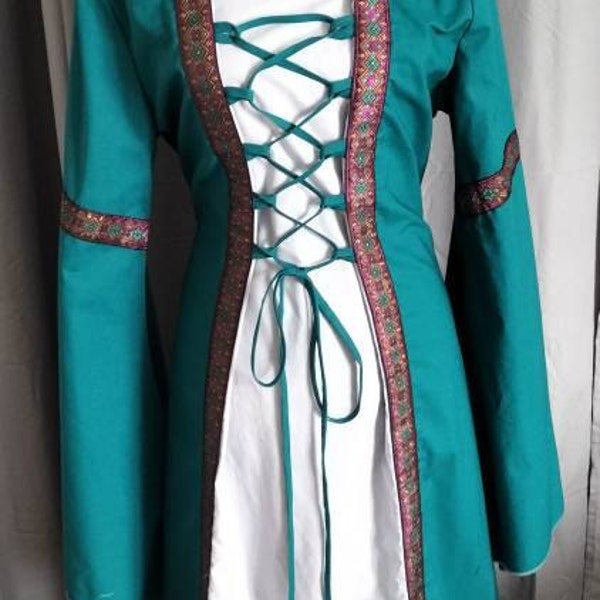 Medieval Dress Sewing Pattern, Long Bell Sleeve Maxi Dress, Damsel ...